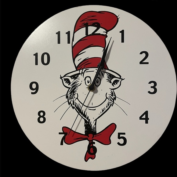 Wall Decor | Dr Seuss Cat In The Hat Clock | Poshmark